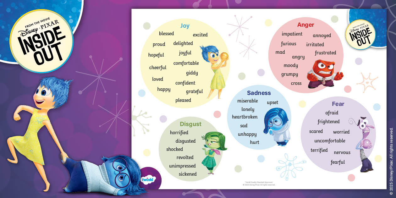Inside Out: Emotions Word Mat [Ages 5-7]